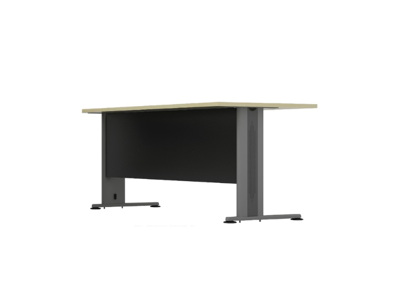 D Shape Office Table With J Metal Leg - V-TMB 180 A