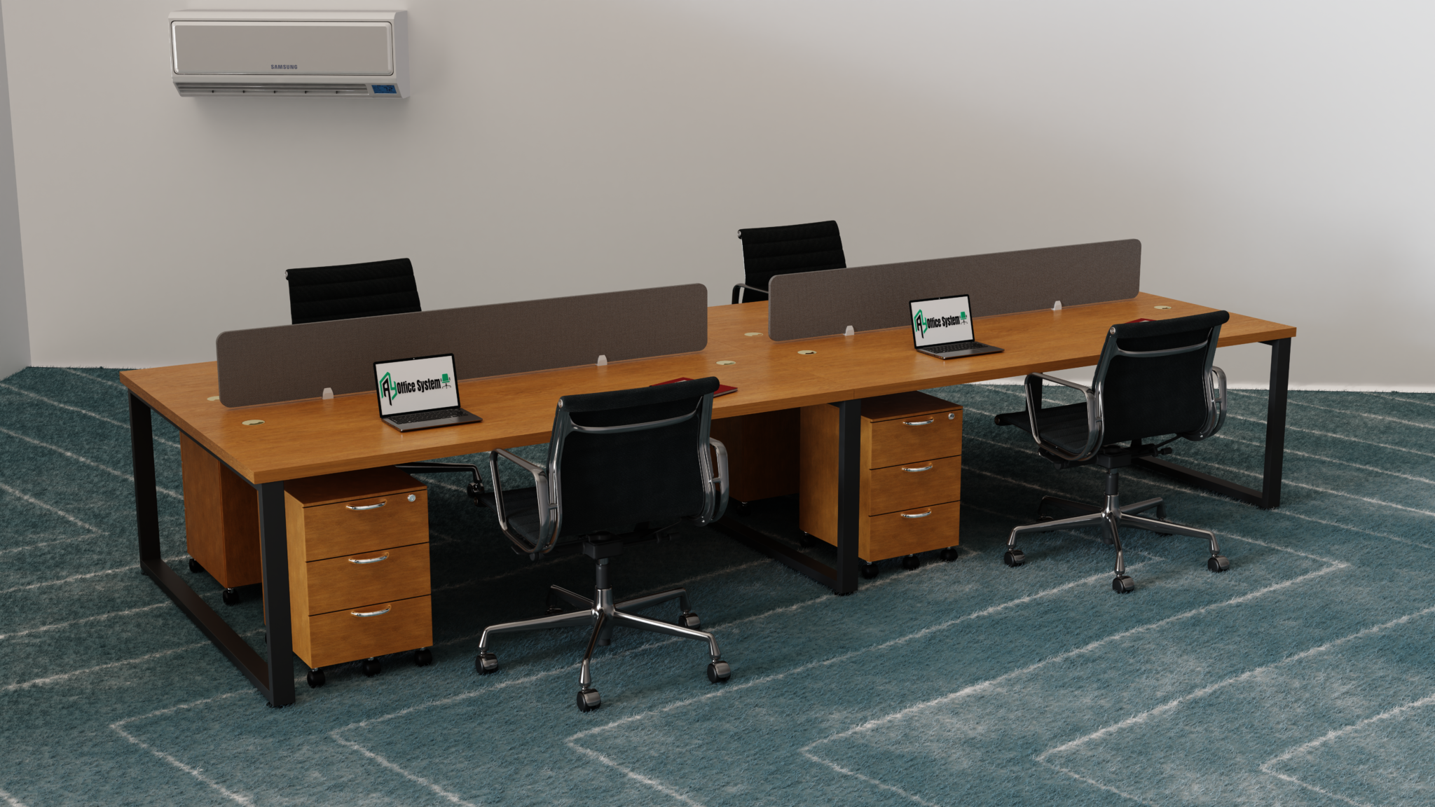 RECTANGULAR SHAPE OFFICE WORKSTATION - R15 - AY Office System