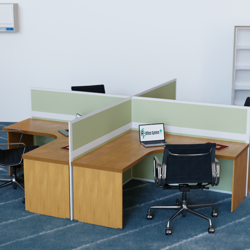 L SHAPE OFFICE WORKSTATION - L101 - AY Office System