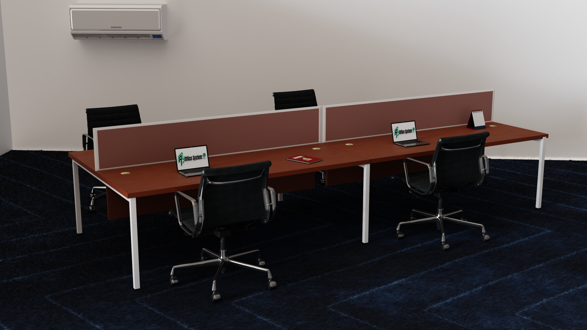 RECTANGULAR SHAPE OFFICE WORKSTATION - R10 - AY Office System