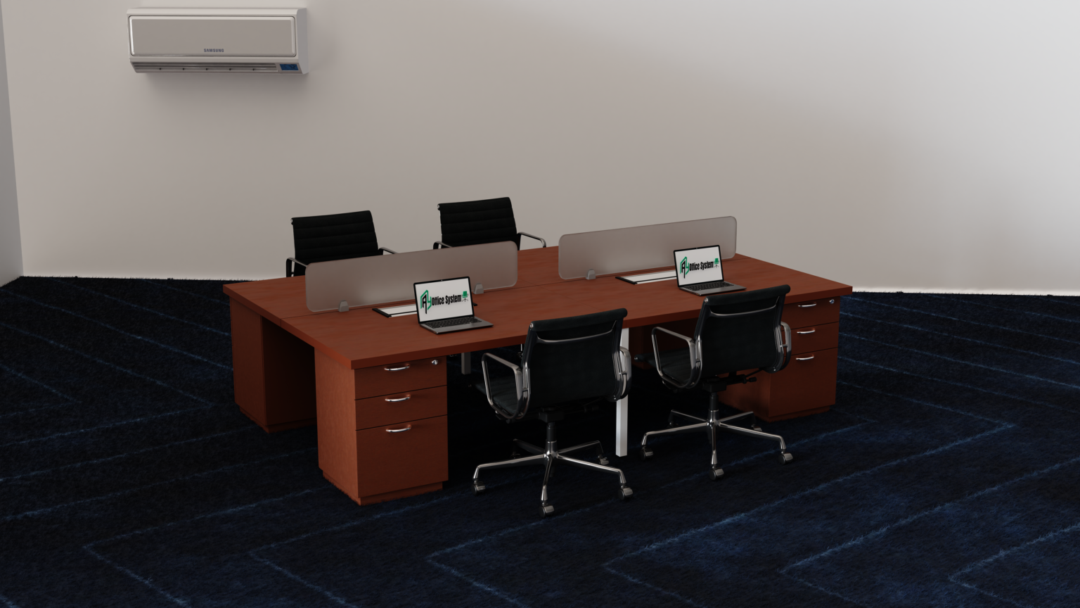 RECTANGULAR SHAPE OFFICE WORKSTATION - R6 - AY Office System