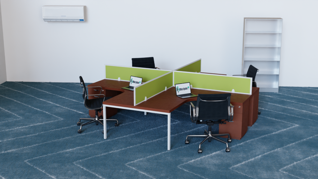 L SHAPE OFFICE WORKSTATION - L6 - AY Office System