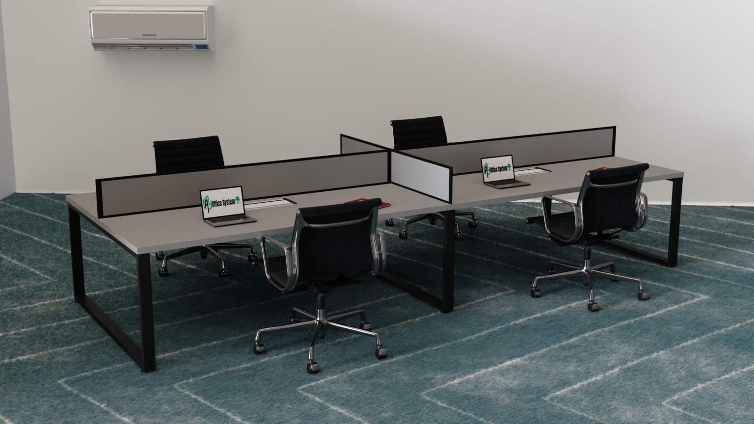 RECTANGULAR SHAPE OFFICE WORKSTATION - R21 - AY Office System
