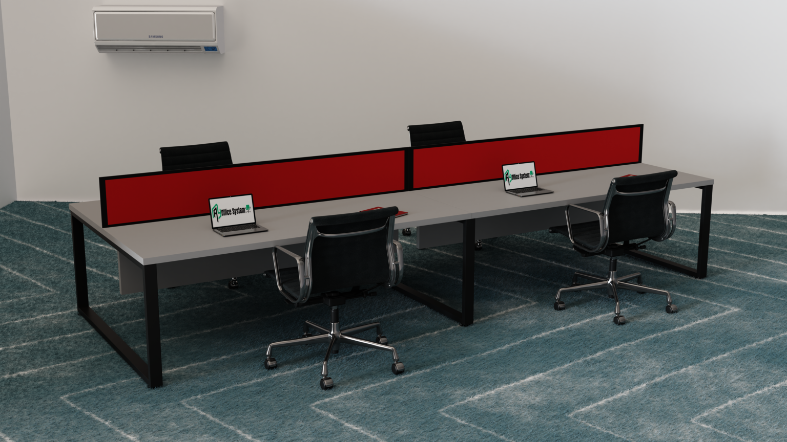 RECTANGULAR SHAPE OFFICE WORKSTATION - R16 - AY Office System
