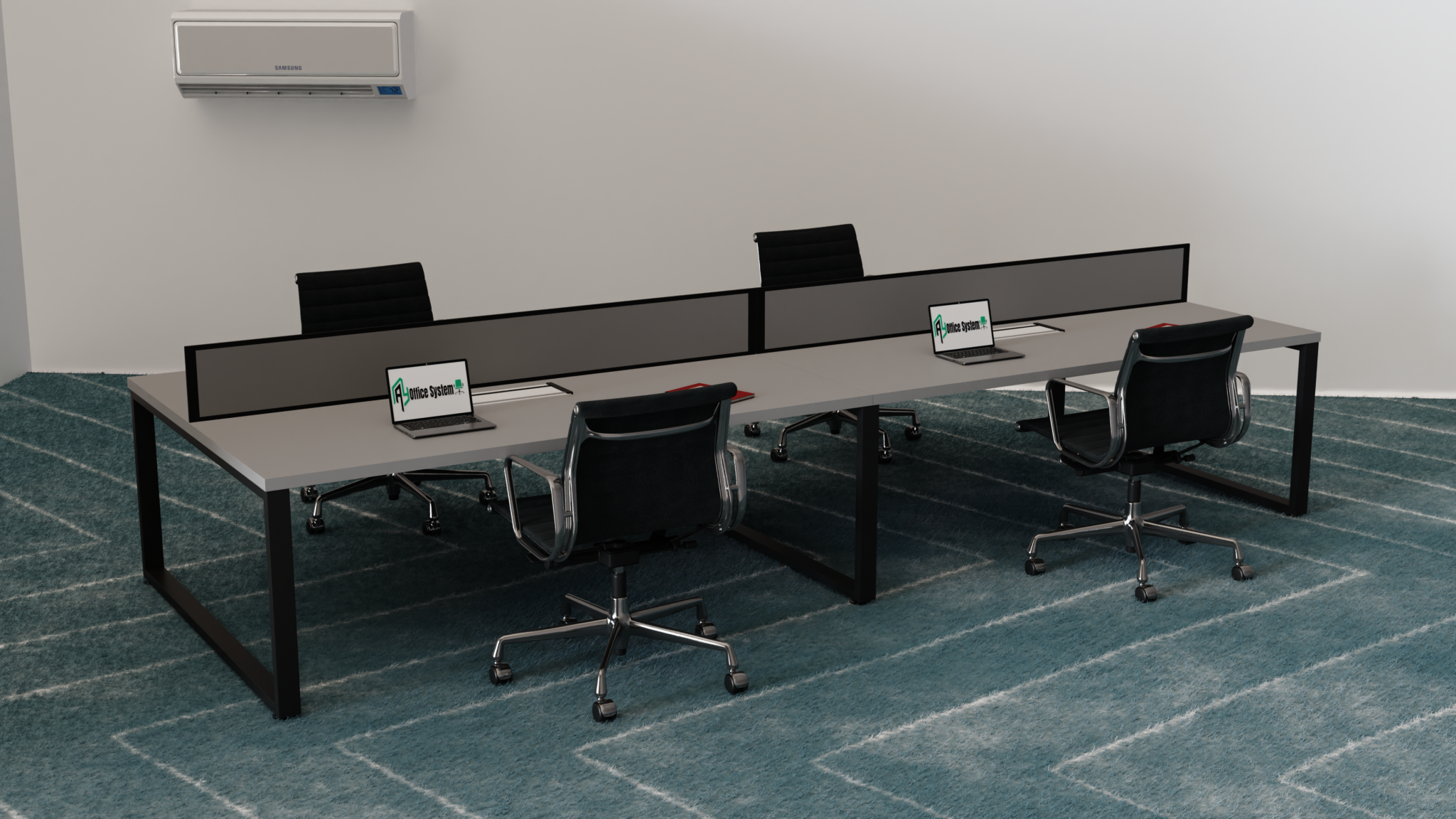 RECTANGULAR SHAPE OFFICE WORKSTATION - R17 - AY Office System
