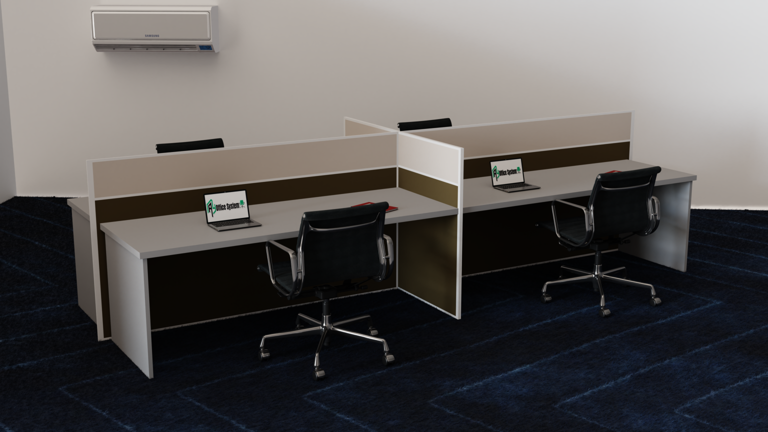 RECTANGULAR SHAPE OFFICE WORKSTATION - R102 - AY Office System