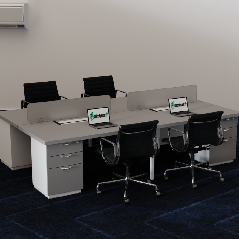 RECTANGULAR SHAPE OFFICE WORKSTATION - R6 - AY Office System