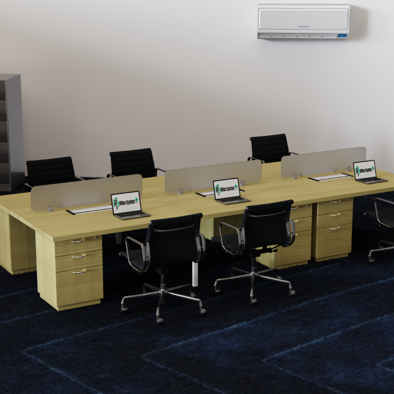 RECTANGULAR SHAPE OFFICE WORKSTATION - R6 - AY Office System