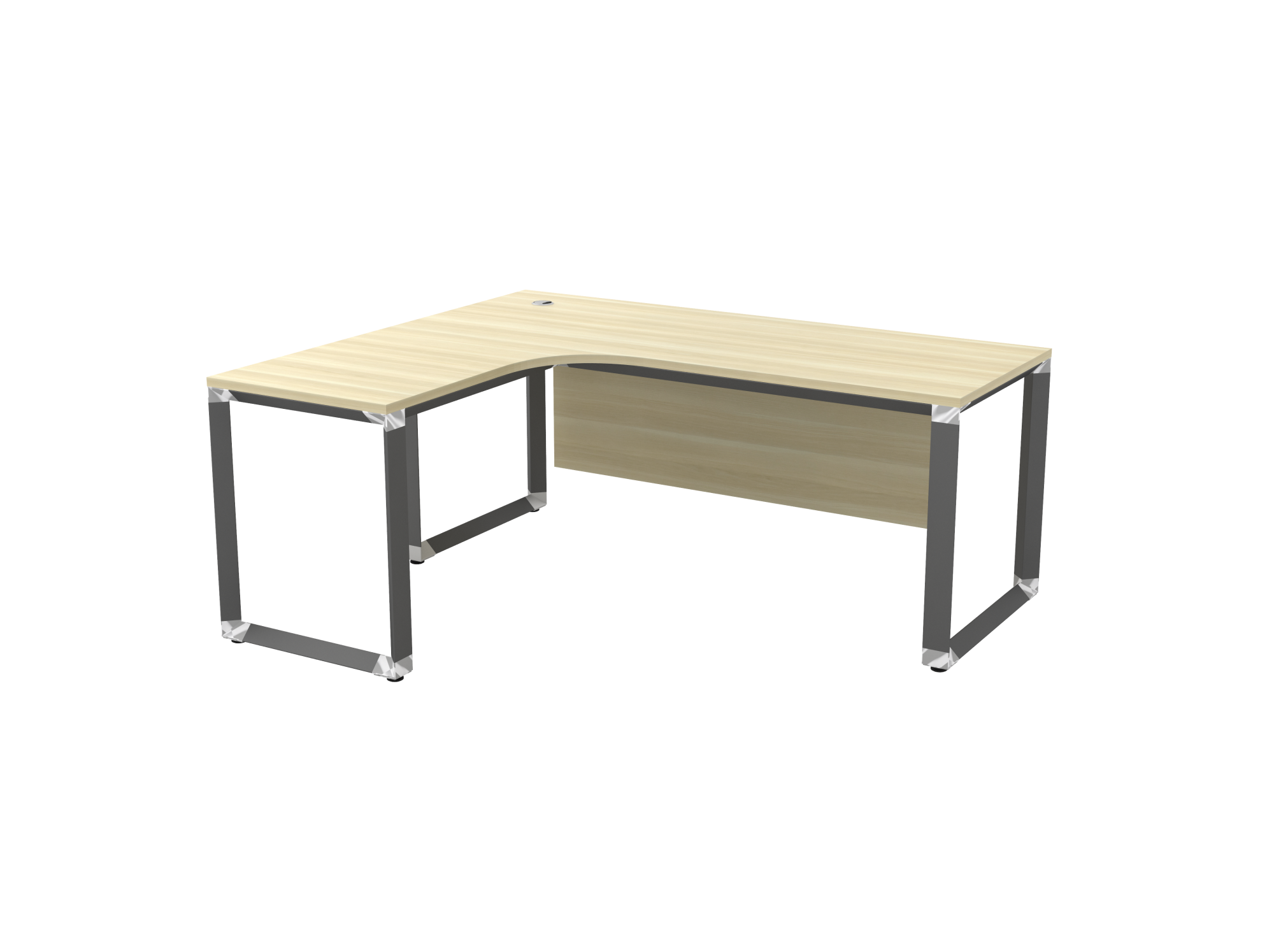 L Shape Office Table V-OWL 1515/1815 – O Pyramid Leg
