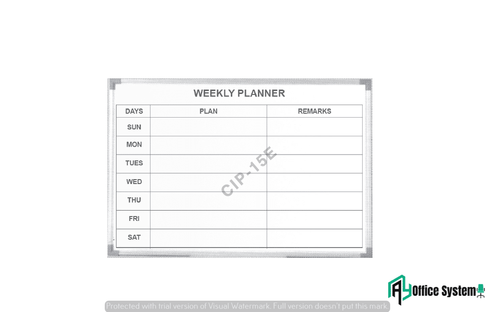 CIPE – WEEKLY PLANNER - AY Office System