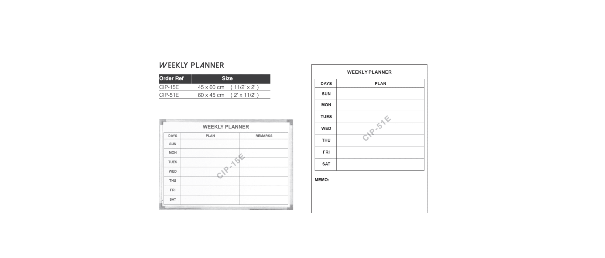 CIPE – WEEKLY PLANNER - AY Office System