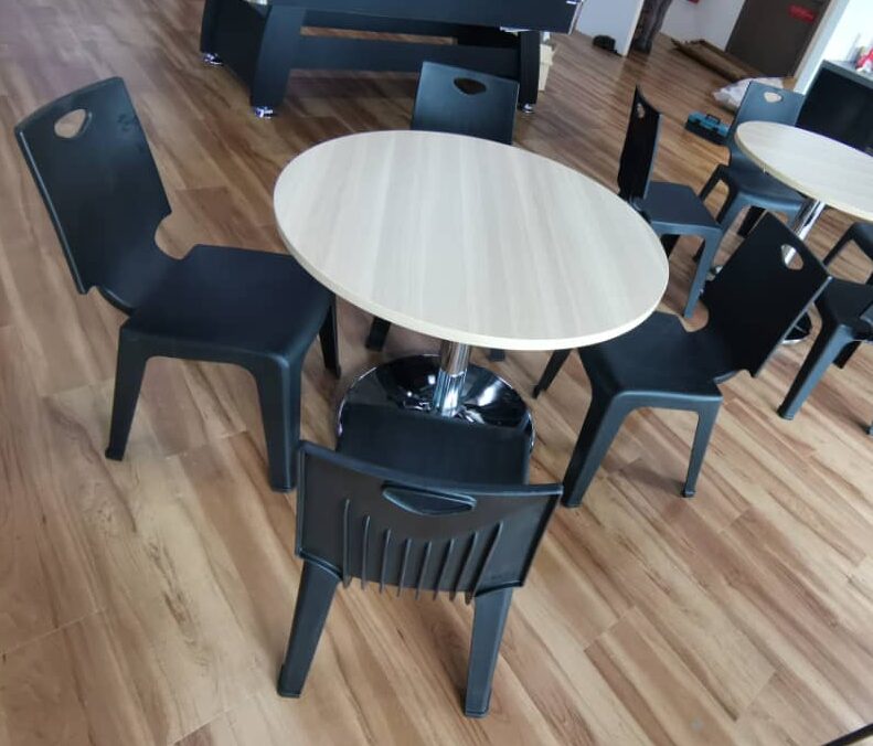 Discussion Table With Chrome Drum Leg - V-BR 90/120