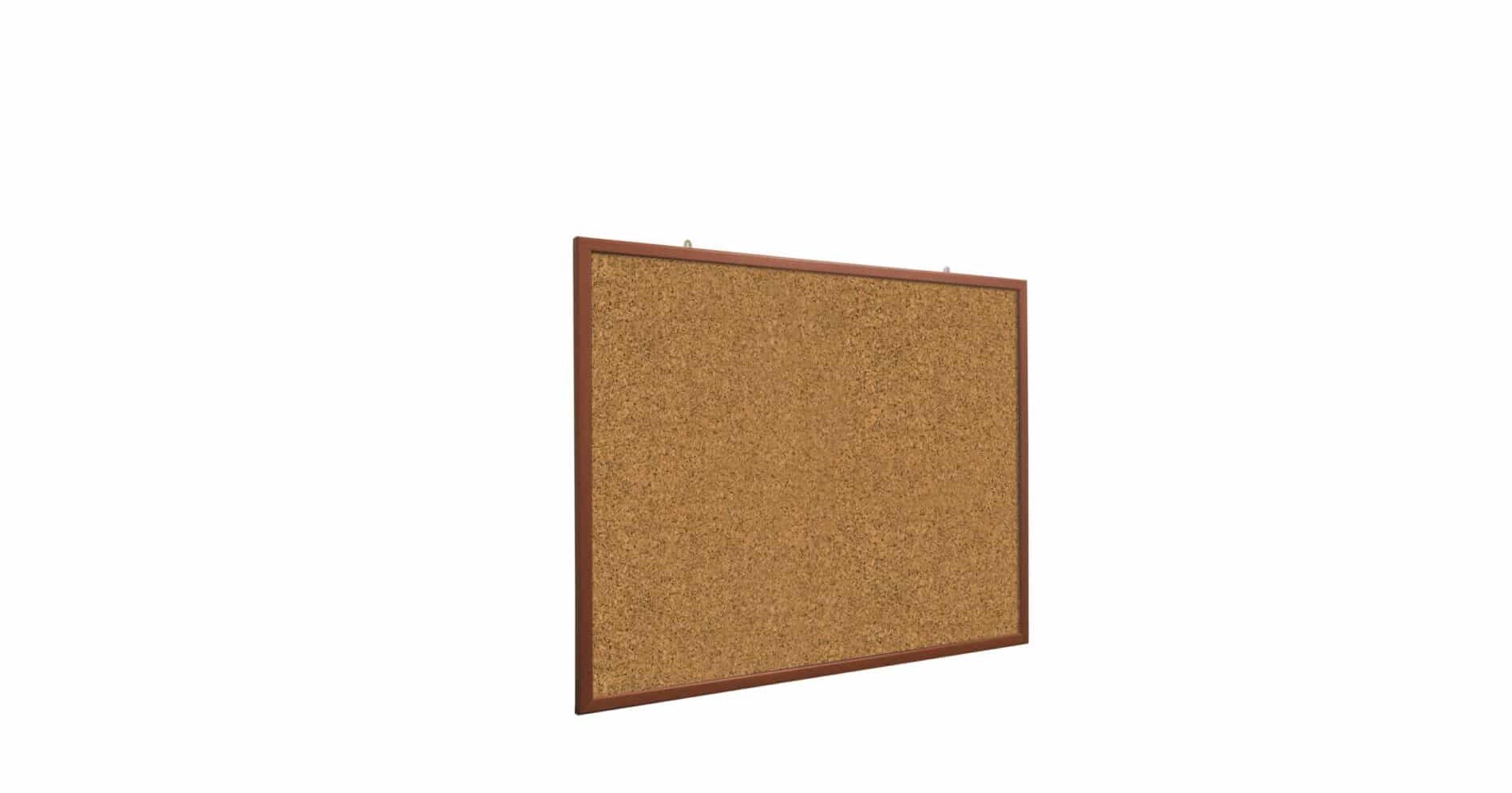Cork Bulletin Notice Board with Wooden Frame - AY Office